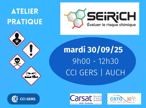 Atelier : Prévenir les Risques chimiques avec l'outil SEIRICH | CCI Gers